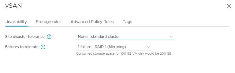 vSAN Storage Policies inside out – Part 1 – VMware Cloud
